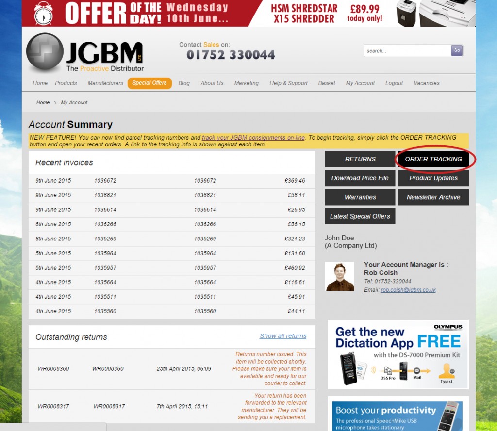 NEW Parcel & Consignment Tracking Feature! – JGBM Blog